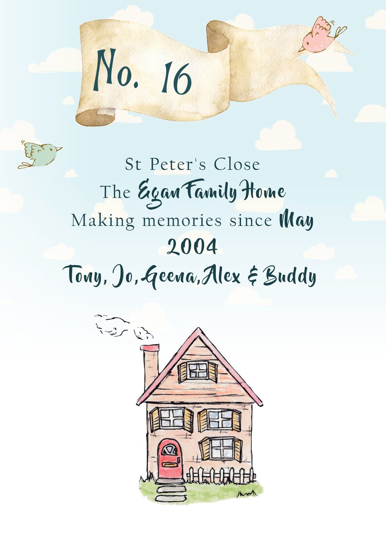 Personalised Housewarming Gift, New Home Print, First Home, Home Gift ...