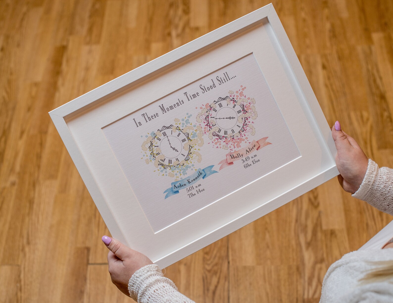 When Time Stood Still Clock Print, Birth Time Art, Mother's Day Print ...