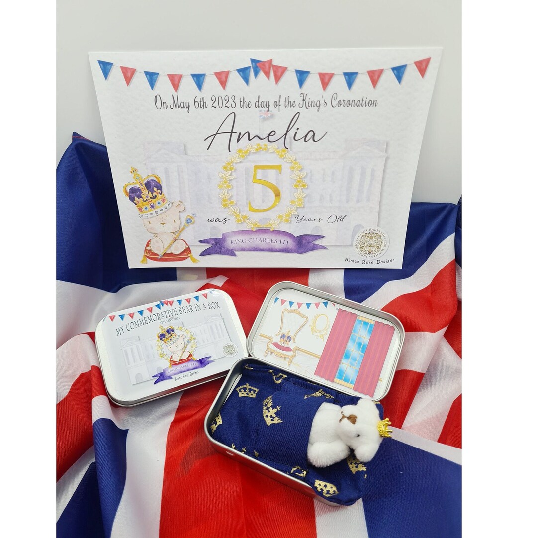 King Charles III Commemorative Bear, Children's Coronation Keepsake ...