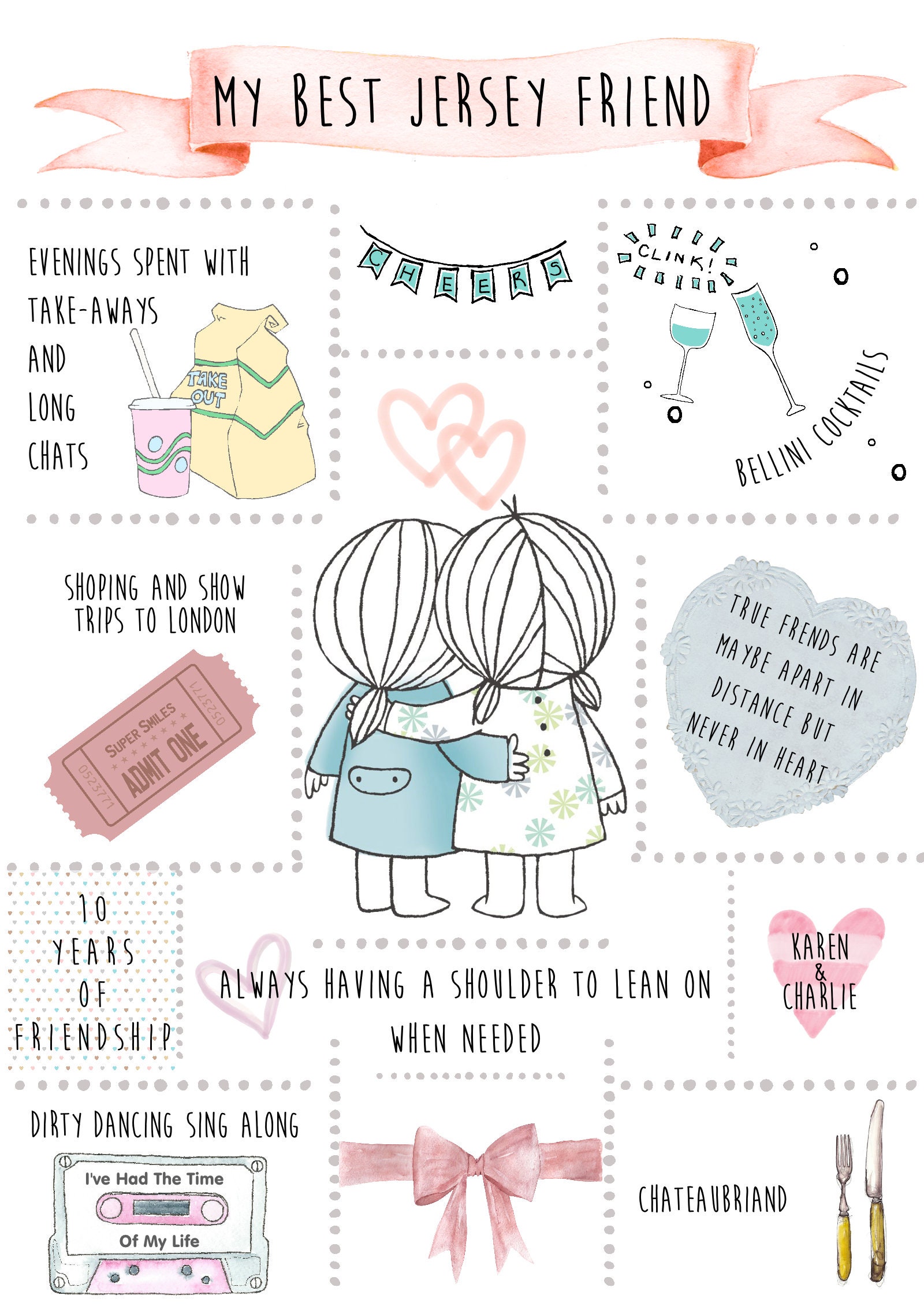 Best Friend Gift Best Friends Wall Art Gift for Her | Etsy