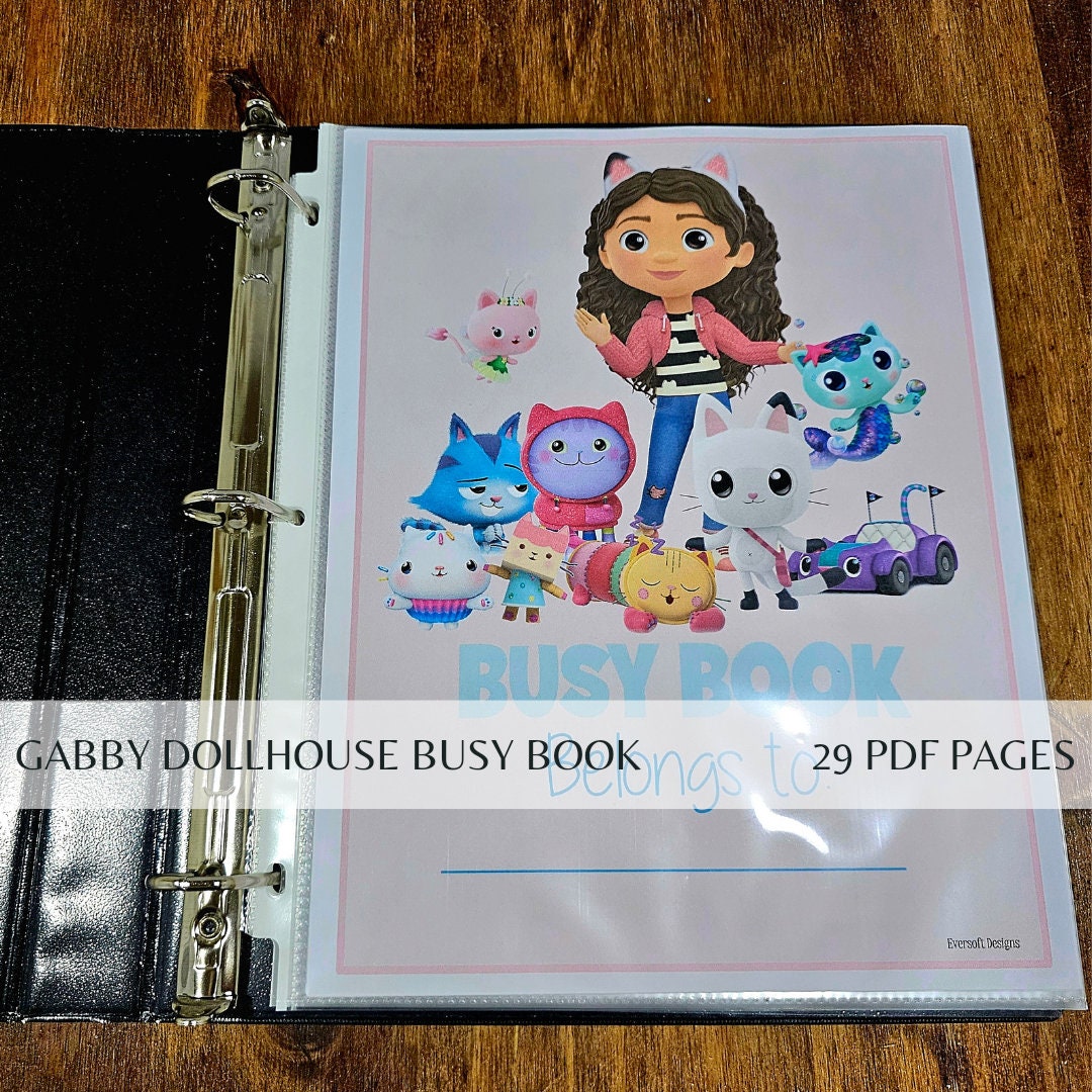 Gabby Dollhouse Busy Book, Learning, Preschool Learning, Quite Book ...