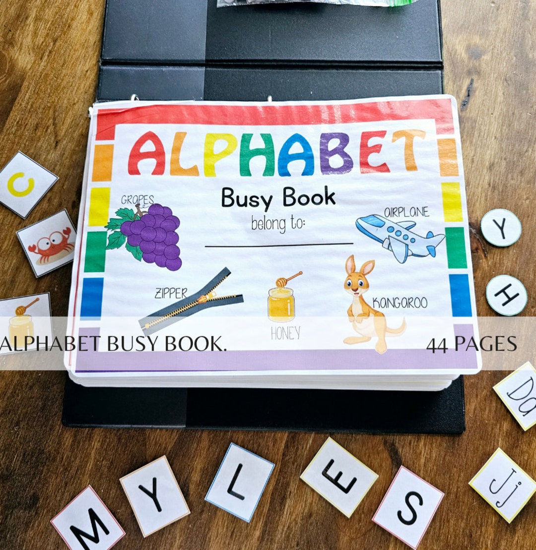 Alphabet Busy Book, Quite Book, Preschool Learning, Toddler Learning ...