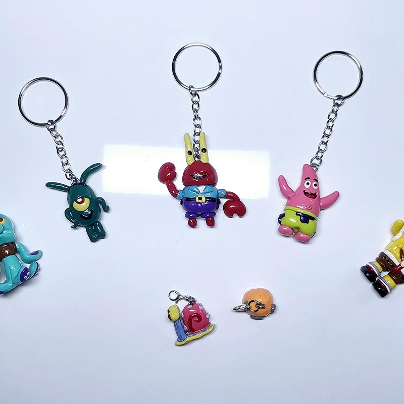Spongebob Keychain - Etsy