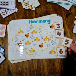 Number Busy Book, Preschool Learning Binder and Toddler Learning ...