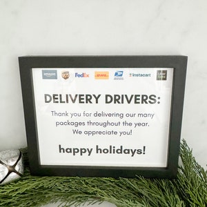 Delivery Driver Thank You Sign - Etsy