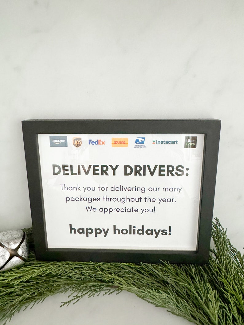 Delivery Driver Thank You Sign - Etsy