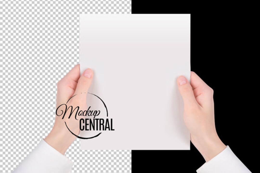 Transparent PNG of Hands Holding Blank Paper Flyer Sign , Stock ...