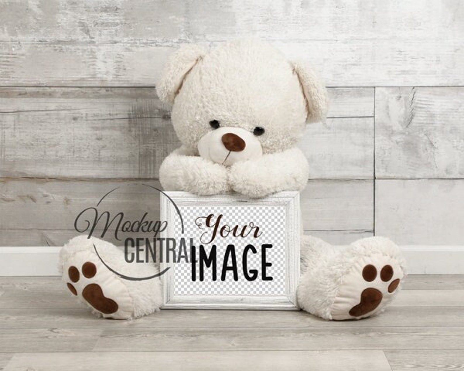 Nursery Teddy Bear Frame Poster Mockup Giant Stuffed Animal - Etsy