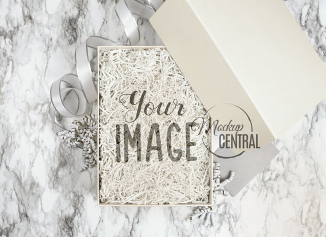 Product Gift Box Display Mockup Design, Open Box Top View Mockup ...