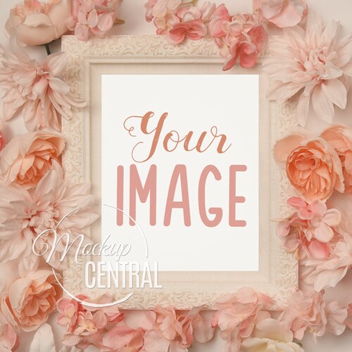 Spring Flower Photo Background Product Display Floral Mockup | Etsy