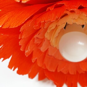 Orange Ceiling Lamp, Flower Pendant Light, Peony Lamp, Flower Lamp ...