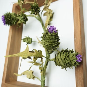 Thistle Wall Art, Framed Botanical Art, Floral Decor, 3D Wall Art ...