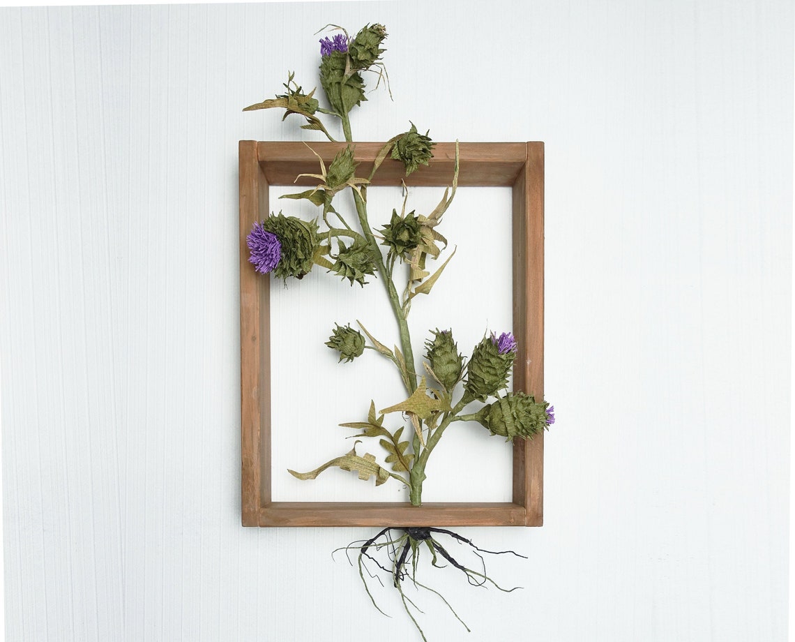 Thistle Wall Art Framed Botanical Art Floral Decor 3D Wall - Etsy