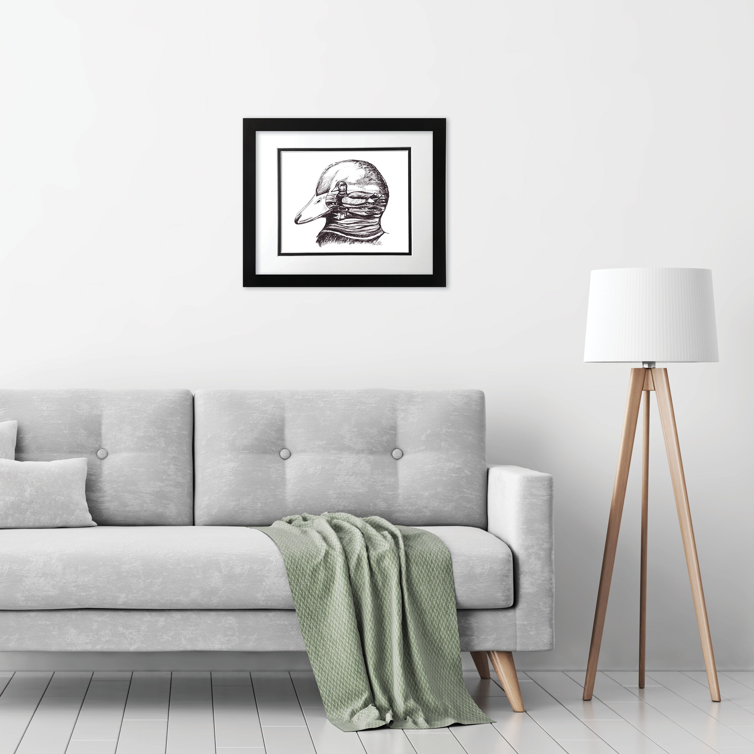 The Duck Pen and Ink Drawing Illustration 8x10 Print - Etsy