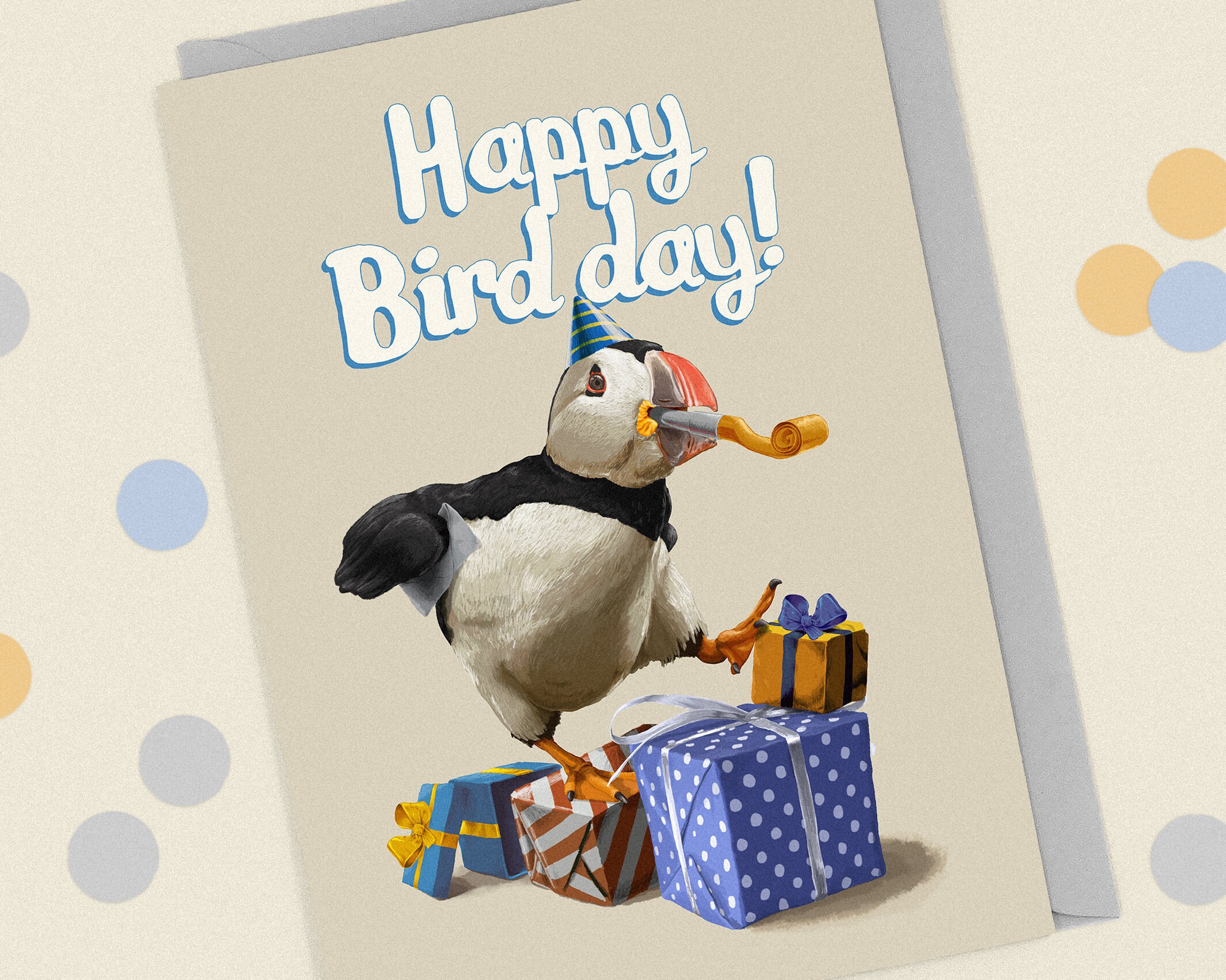 Puffin Pun Happy Birthday Card Bird | Etsy UK