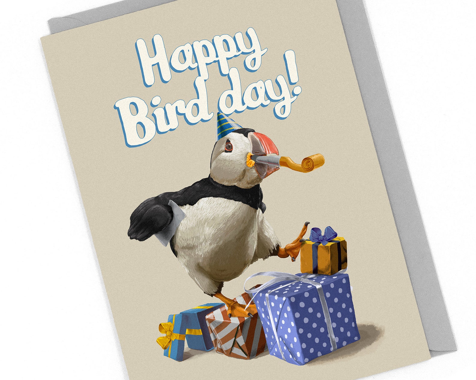 Puffin Pun Happy Birthday Card Bird | Etsy UK