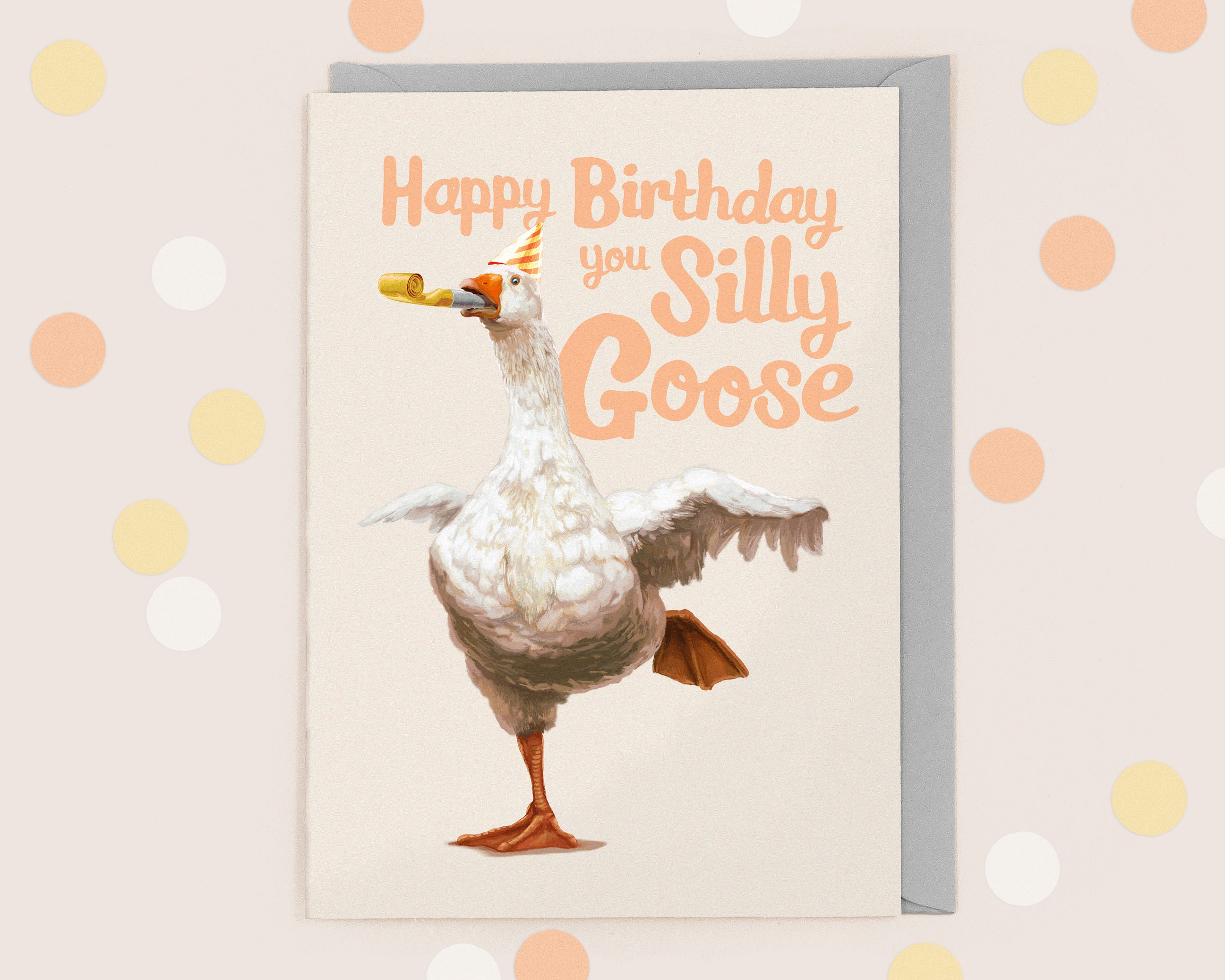 Silly Goose Funny Birthday Card Party Animal | Etsy