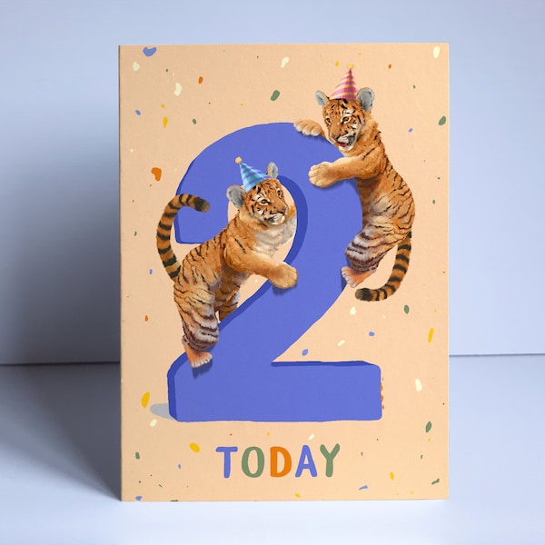 2nd Birthday Card - Etsy UK