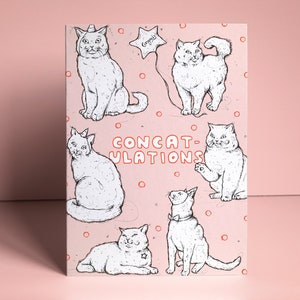 Cat Congratulations Card Pun, New Job - Etsy UK