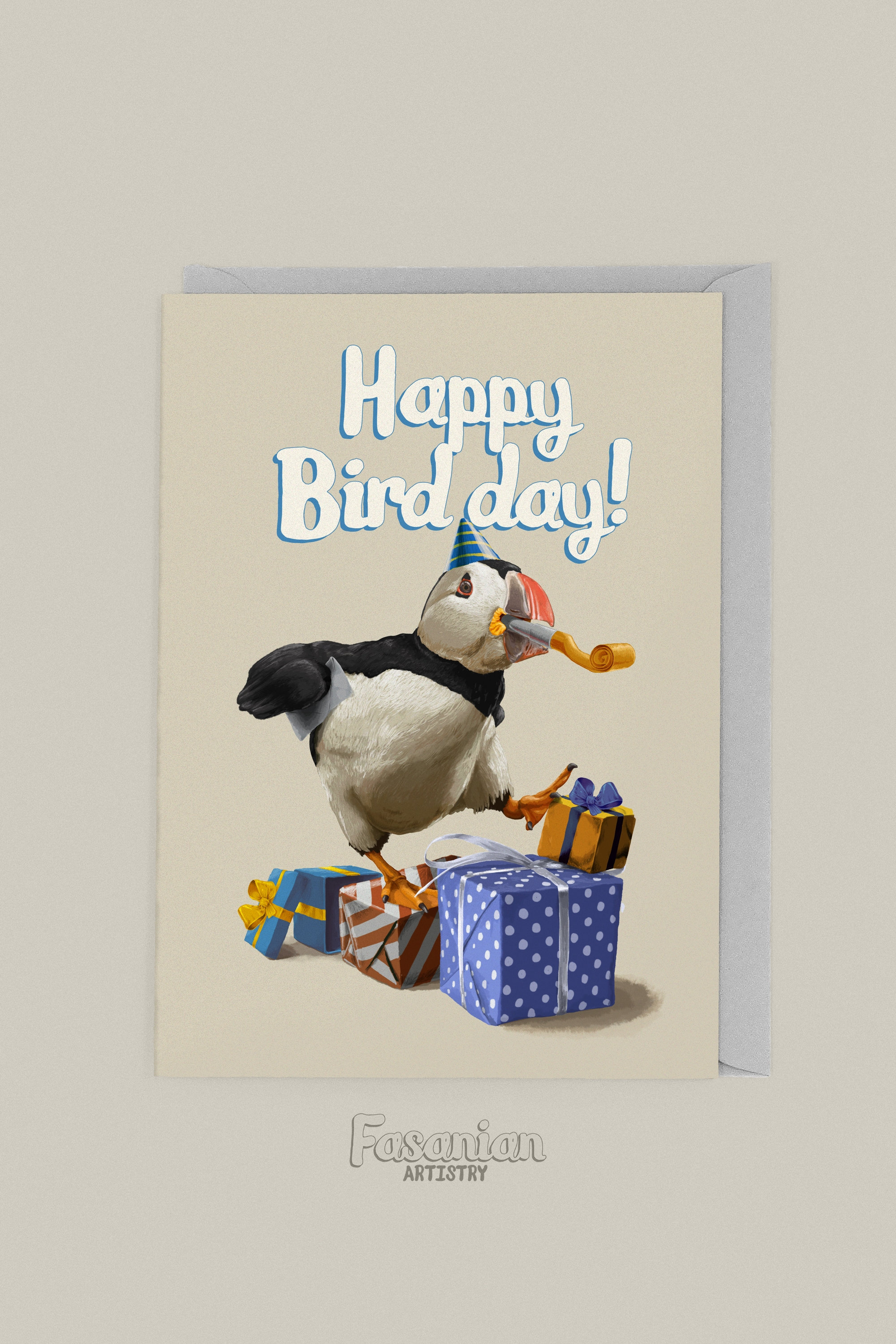 Puffin Pun Happy Birthday Card Bird | Etsy