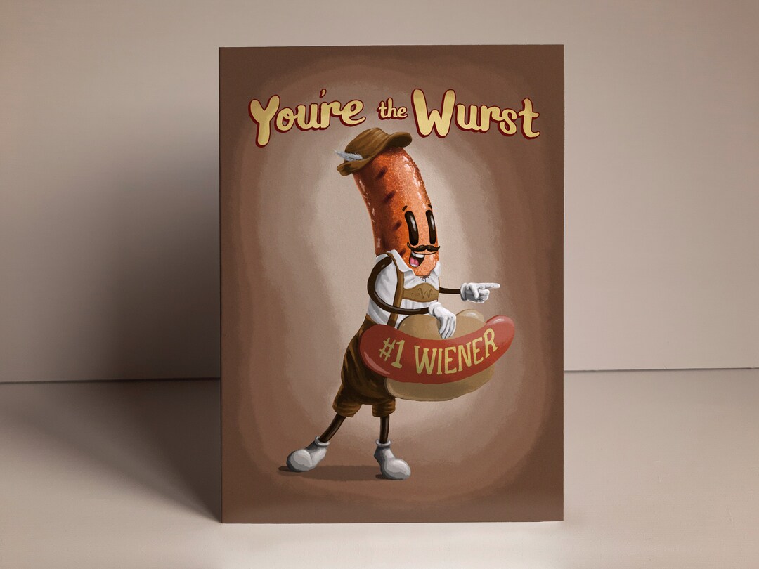Wurst Rude Card Funny Insulting Birthday Humour Sarcastic German ...