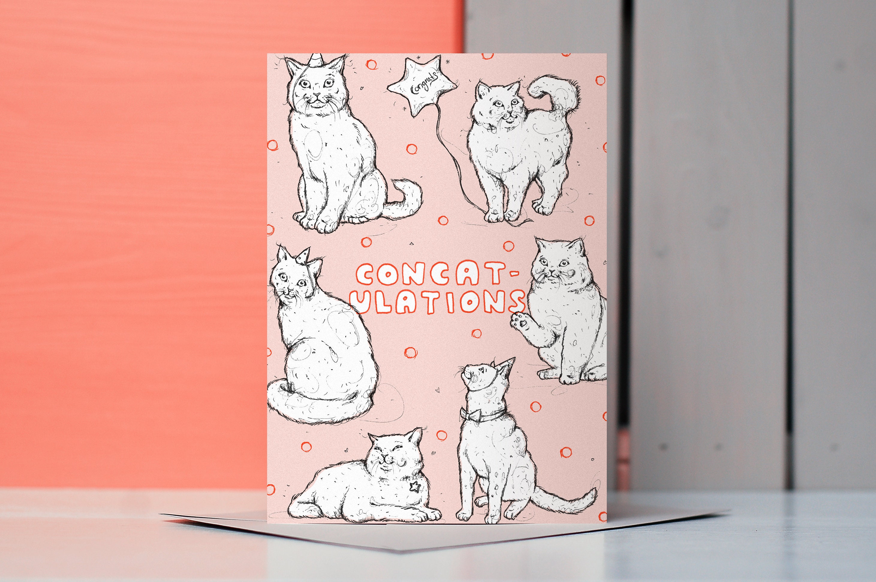 Cat Congratulations Card Pun New Job - Etsy UK
