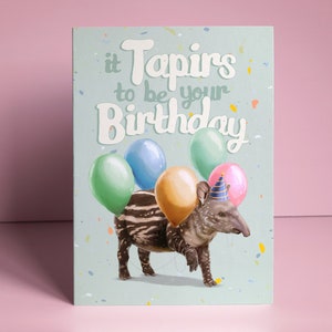 Tapir Funny Pun Birthday Card - Etsy