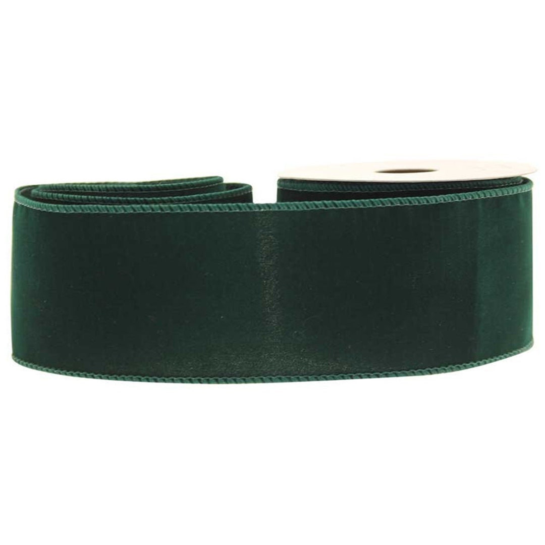 10m 60mm Green Velvet Wired Edge Ribbon for Christmas - Etsy