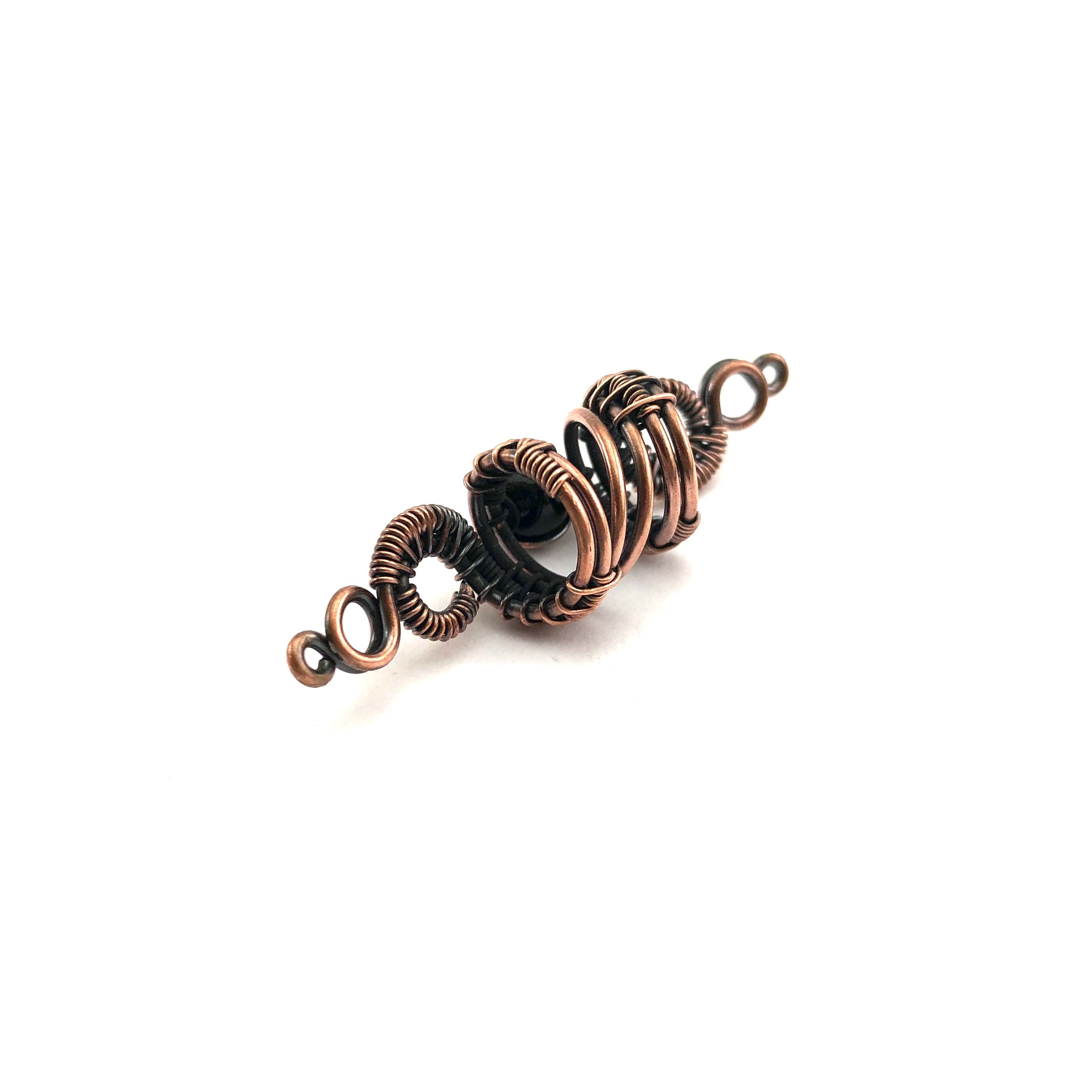 Handmade Unique Antique Copper Dreadlock Accessories With Black Onyx or ...