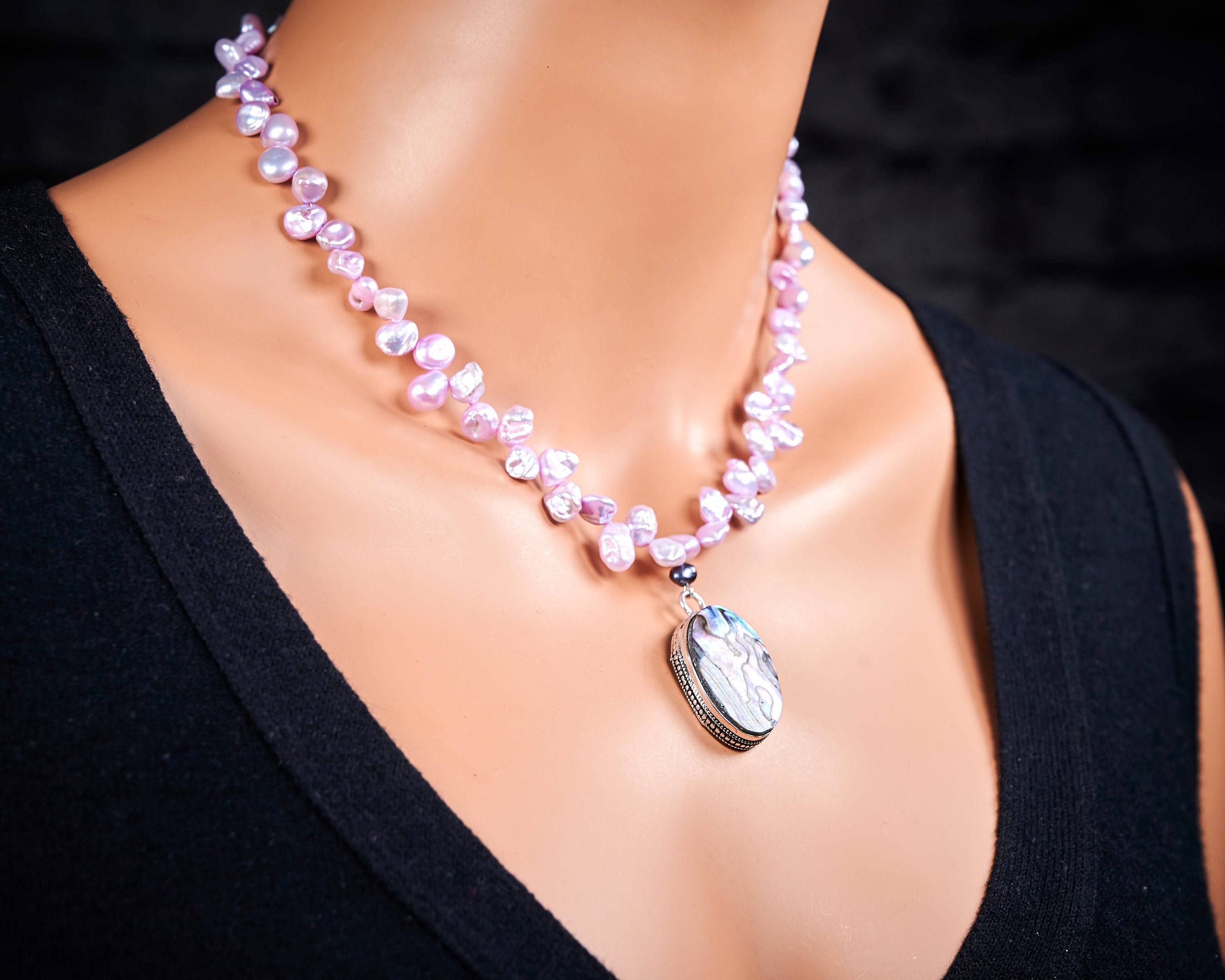 Genuine Purple Multi Color Abalone Shell Pendant. Purple Lavander ...