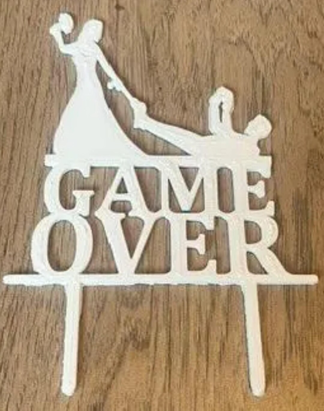 Cake Topper Game Over Wedding Cake Topper - Etsy UK