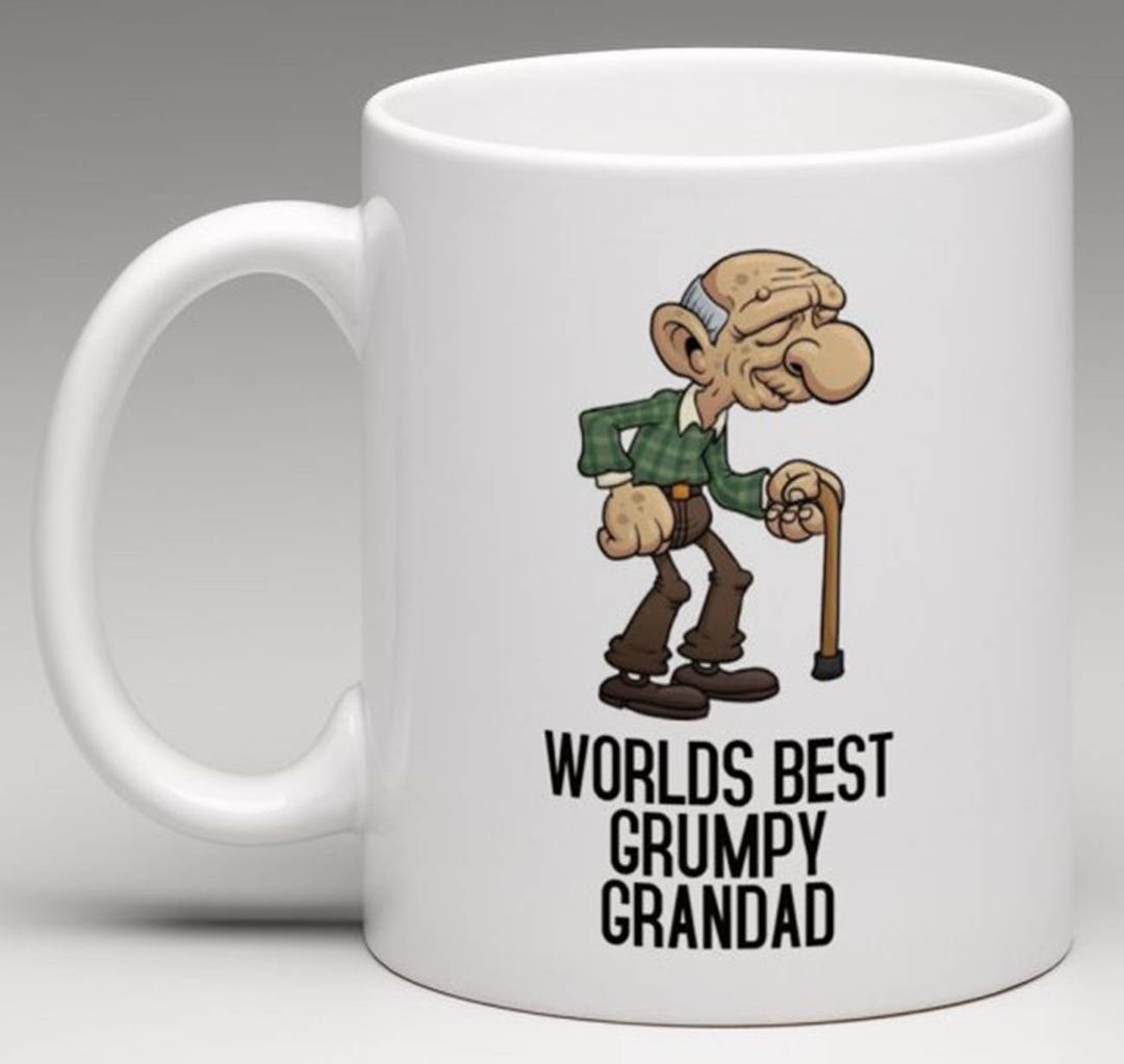 Worlds Best Grumpy Grandad Novelty Mug - Etsy