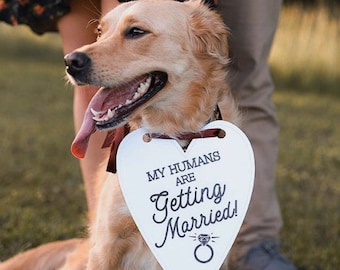 My Humans Are Getting Married Wooden Dog Sign. Engagement Shoot Prop ...