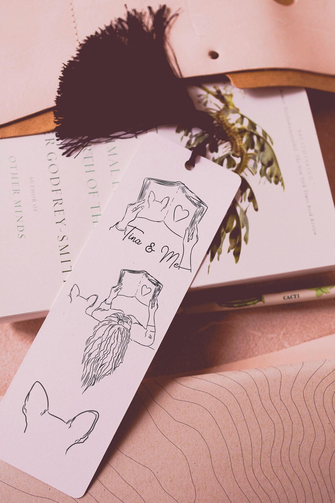 Custom Dog, Cat, or Other Pet's Ears Bookmark With or Without Tassel ...