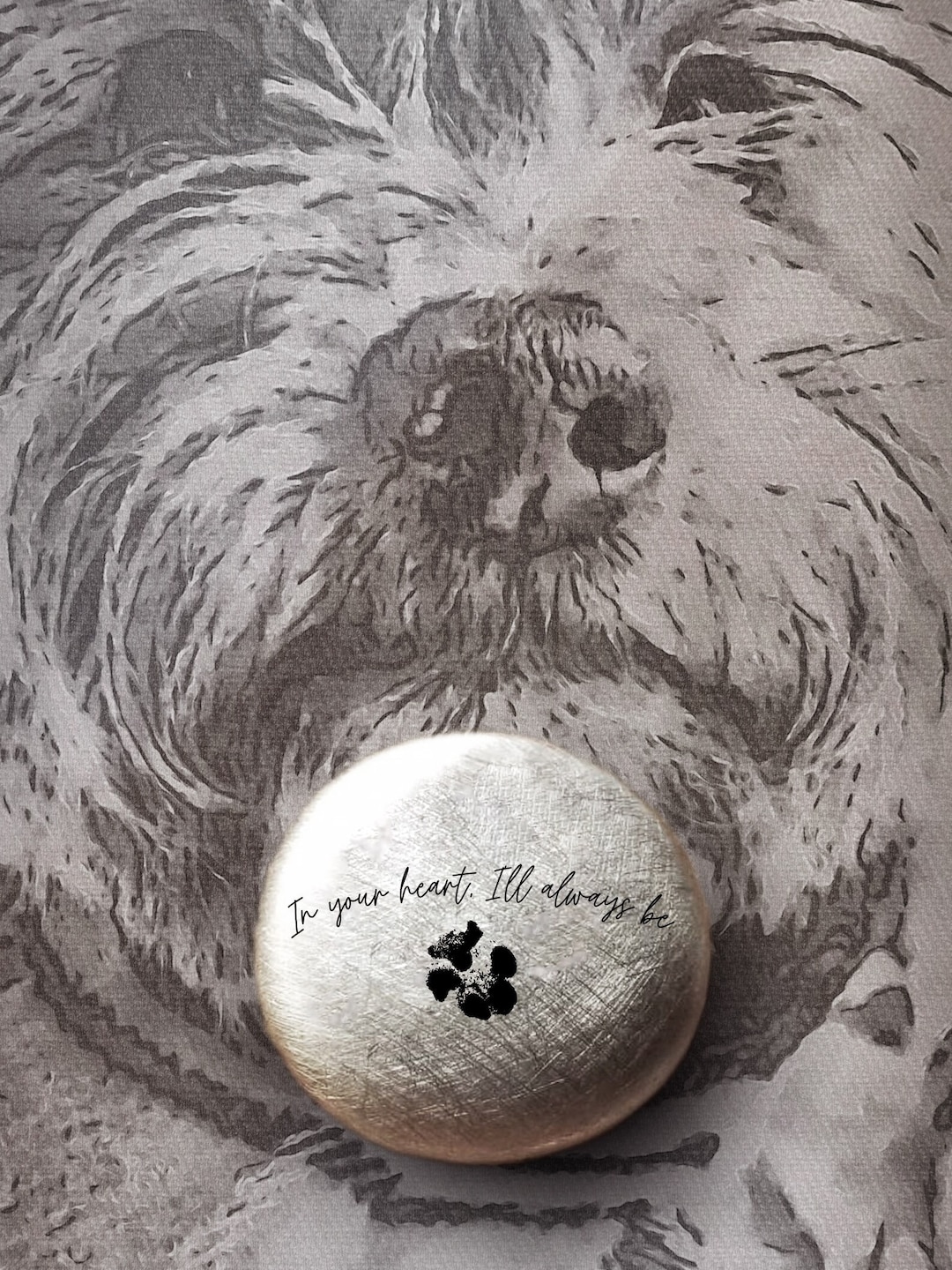 Custom Pet Memorial Pocket Pebble in Your Heart, I'll Always Be Dog Cat ...