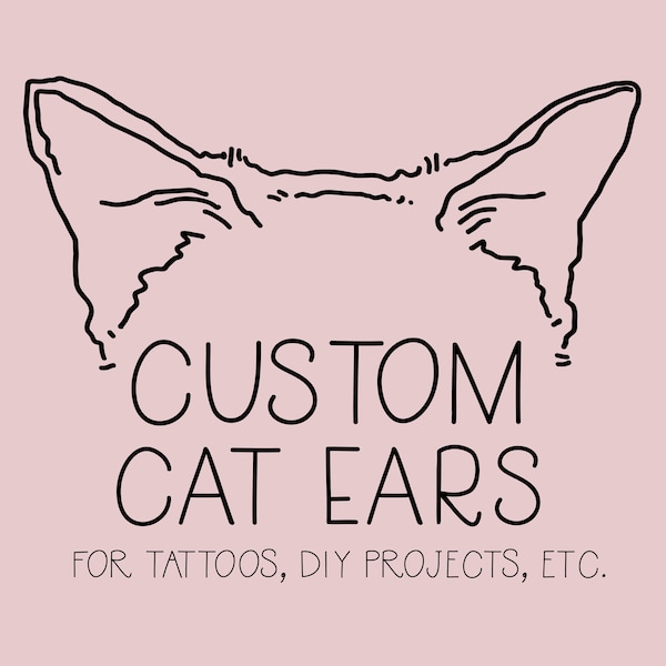 Cat Ear Outline Svg - Etsy
