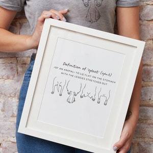Sploot Definition Tattoo Inspired Wall Art | Dog Lovers Print | Bold ...