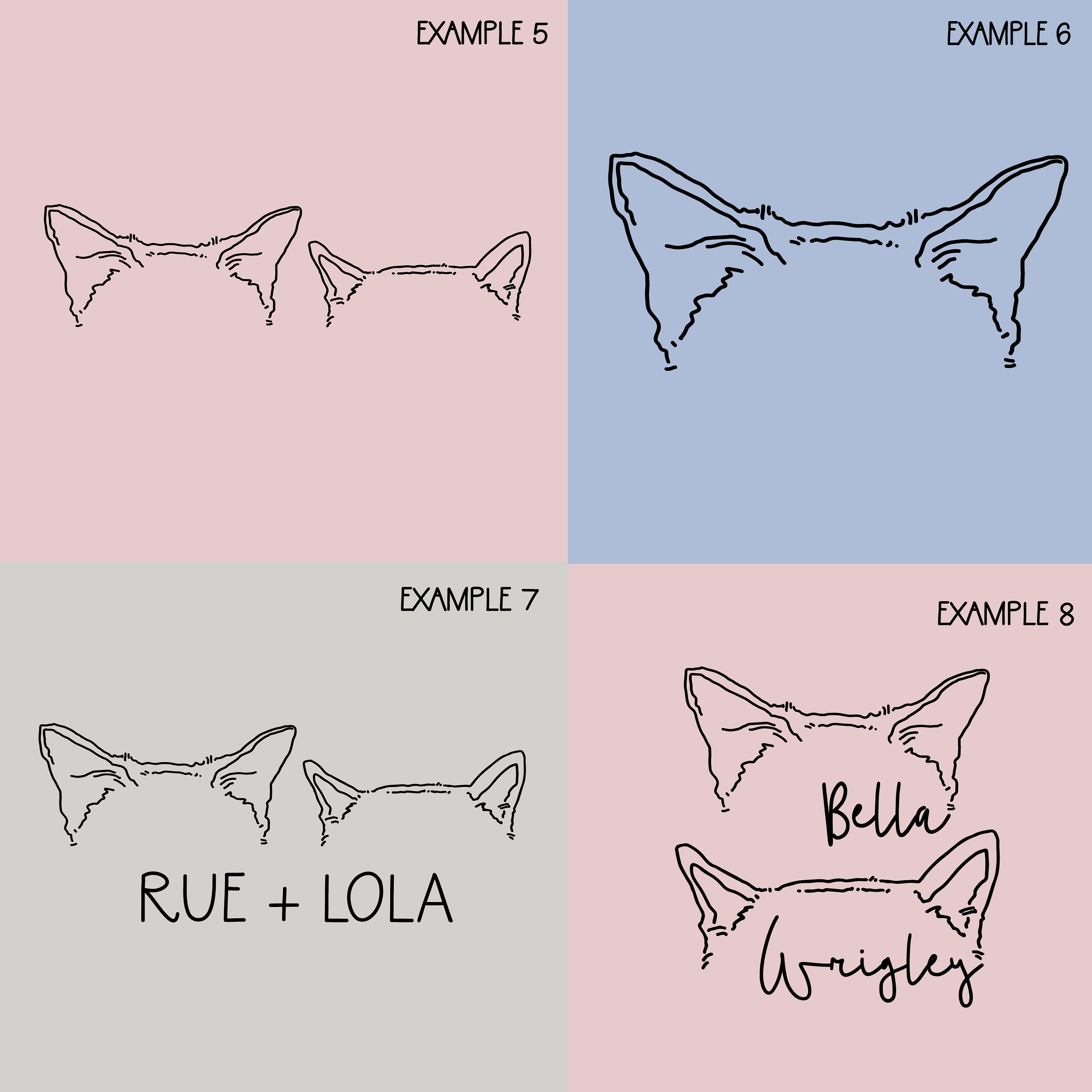 Custom Cat Ear Design Fee for Tattoos DIY Projects Etc. - Etsy
