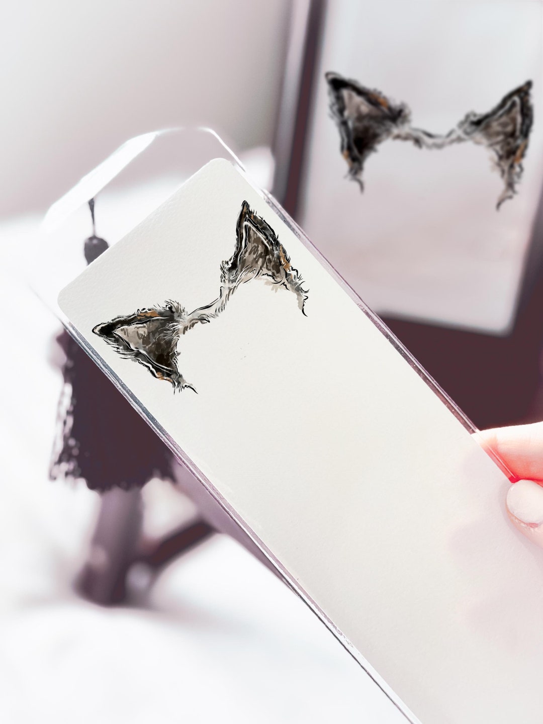 Custom Full Color Dog, Cat, or Other Pet's Ears Bookmark With or ...