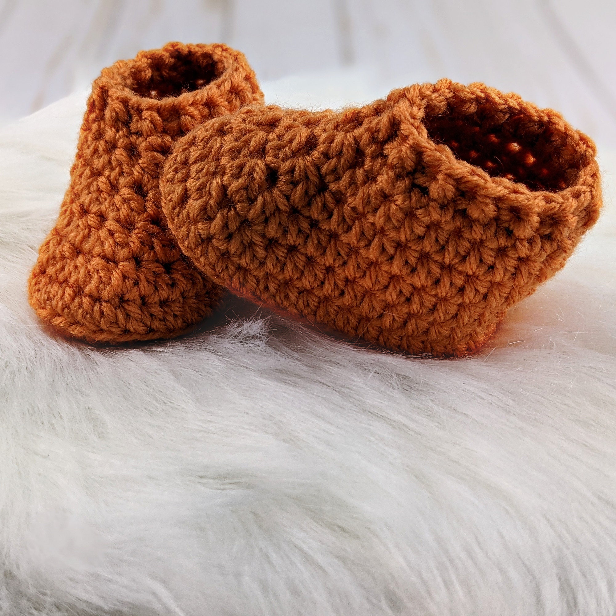 Newborn Baby Bootie Crochet Pattern, 0-3 Month Baby Bootie Crochet ...