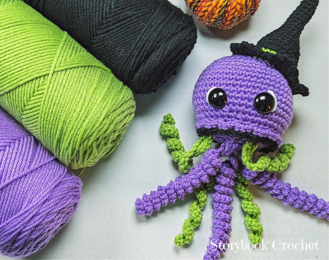 Witch Jellyfish Crochet Pattern, Halloween Crochet Pattern, Witch ...