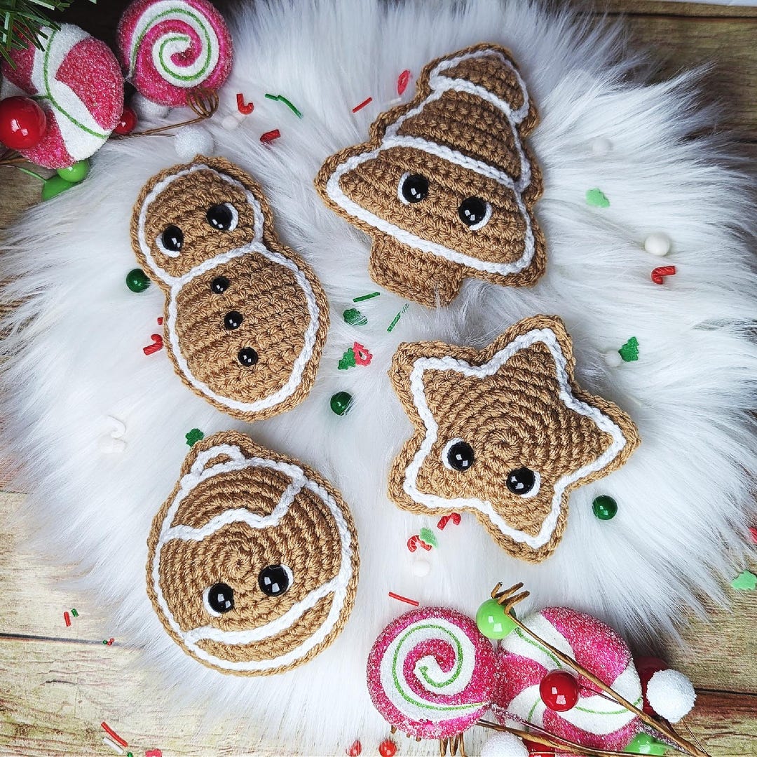 CROCHET PATTERN- Christmas Sugar Cookie Crochet Pattern, Christmas ...