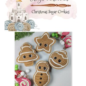 CROCHET PATTERN- Christmas Sugar Cookie Crochet Pattern, Christmas ...