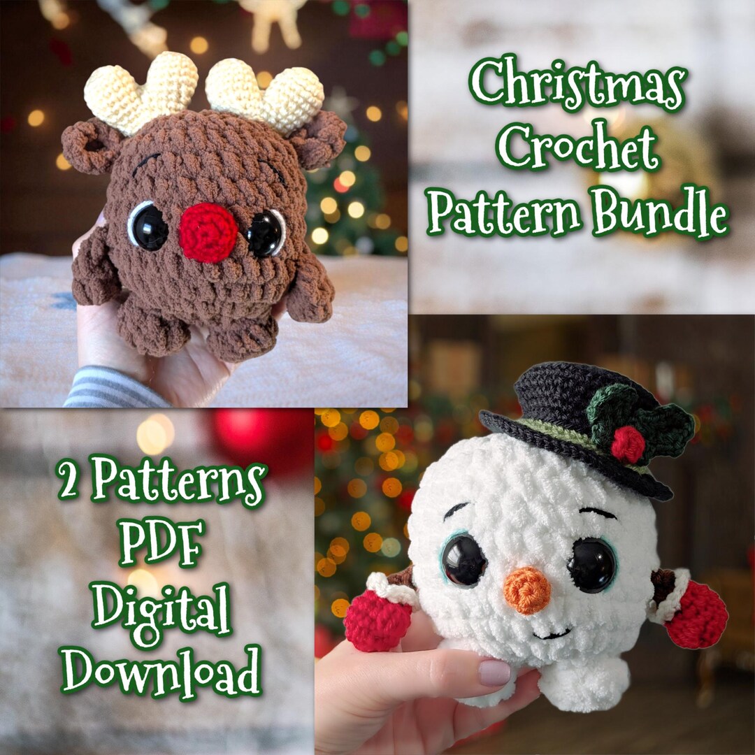 Christmas Crochet Pattern Bundle | Amigurumi Christmas Pattern - Etsy