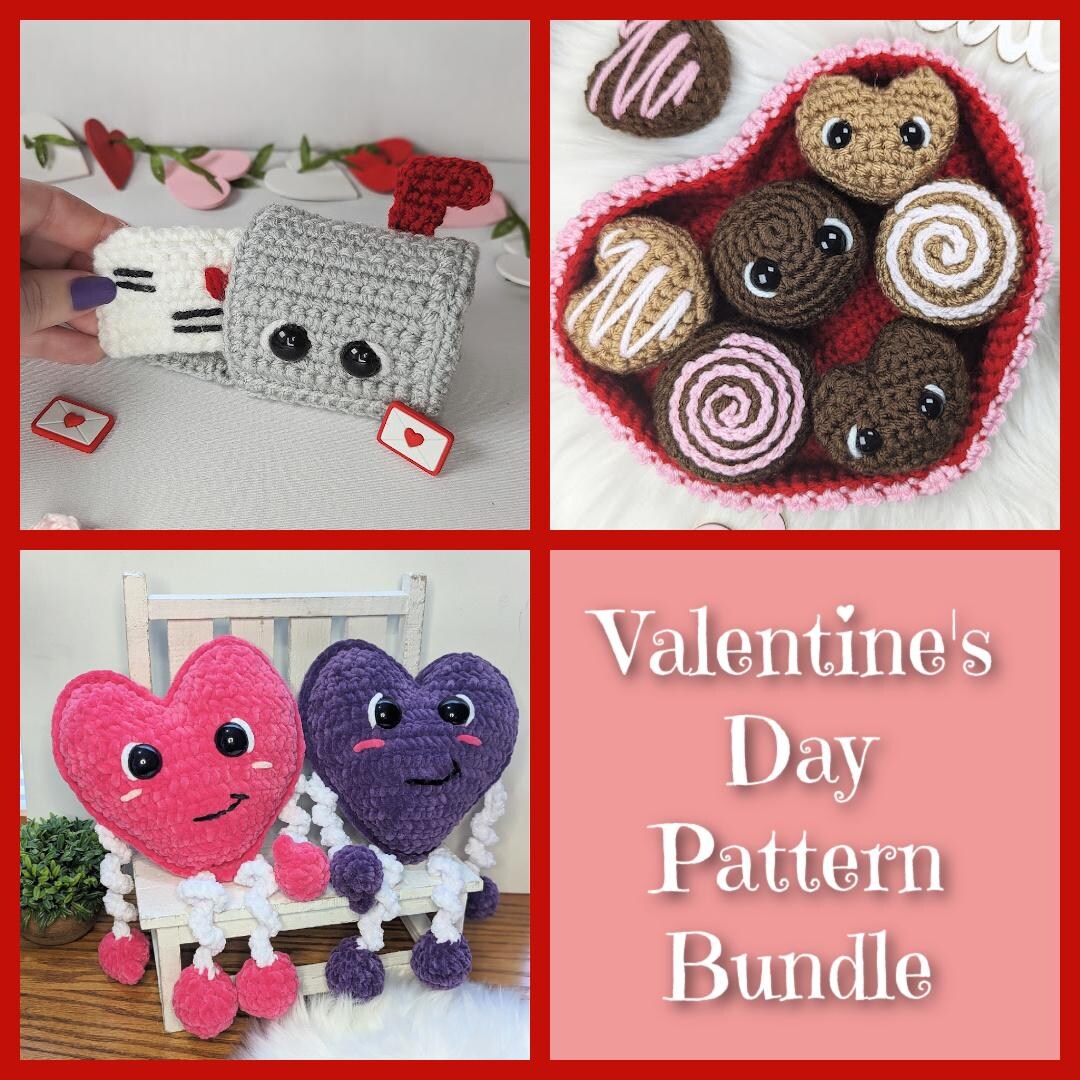 Valentine's Day Crochet Pattern Bundle / Mailbox Crochet Pattern ...