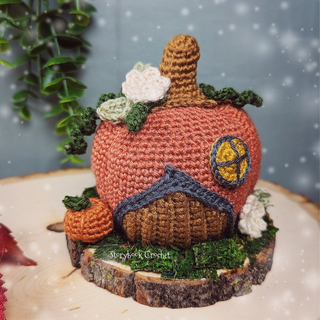 Pumpkin Cottage Haven Crochet Pattern, Fairy House Crochet Pattern ...