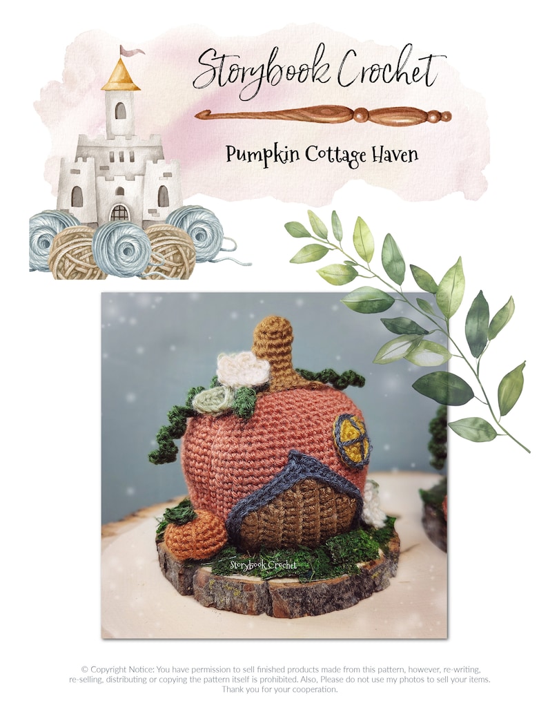 Pumpkin Cottage Haven Crochet Pattern, Fairy House Crochet Pattern ...