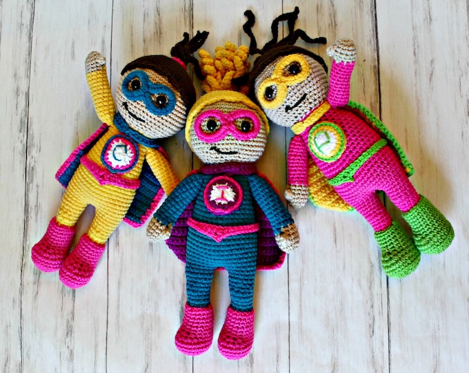 My Super Girl Doll Crochet Pattern Super Hero Crochet - Etsy