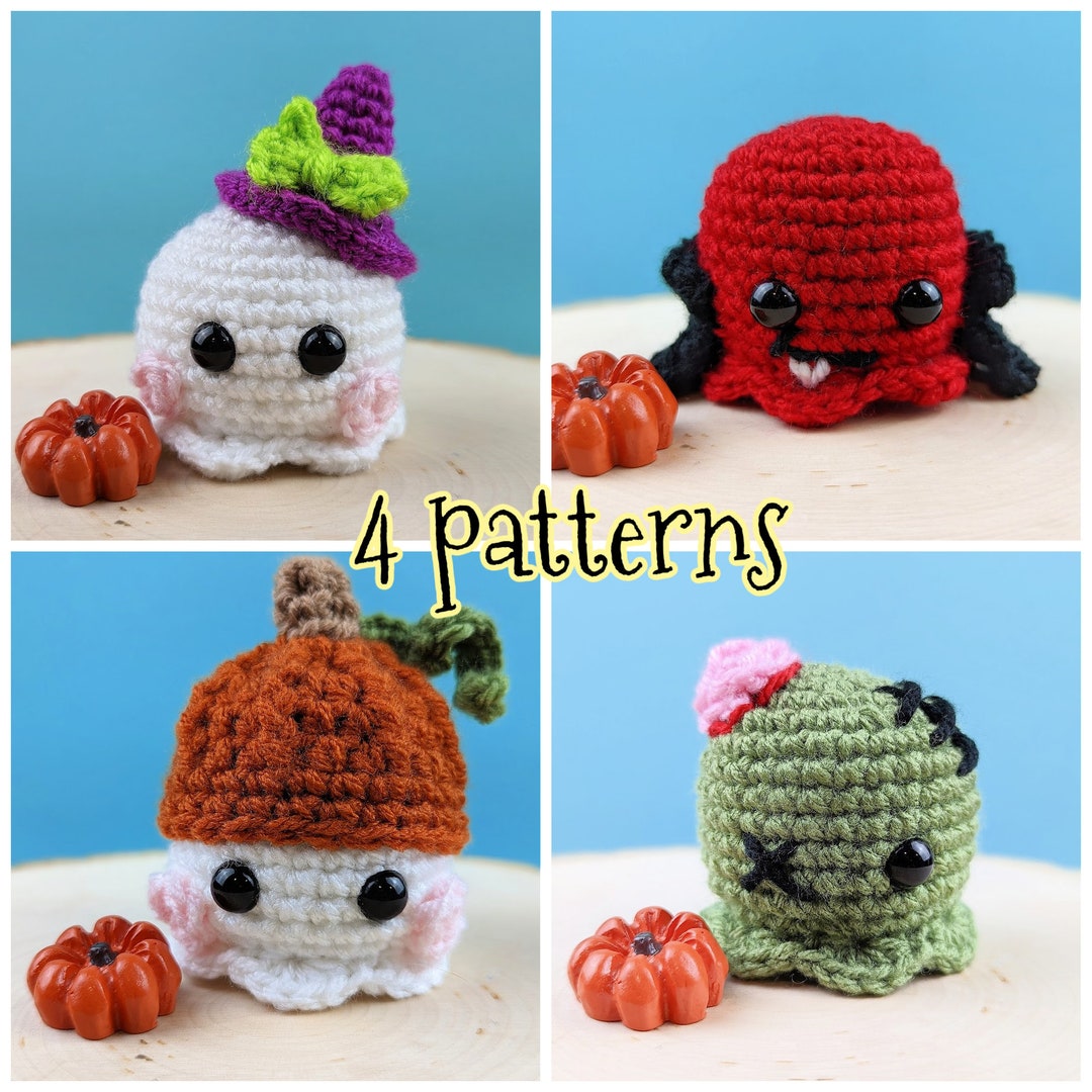 Tiny Ghost Crochet Patterns Bundle Pack/ Halloween Crochet Pattern - Etsy