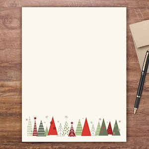 Modern Trees Stationery 8 1/2 X 11 50 Sheets - Etsy